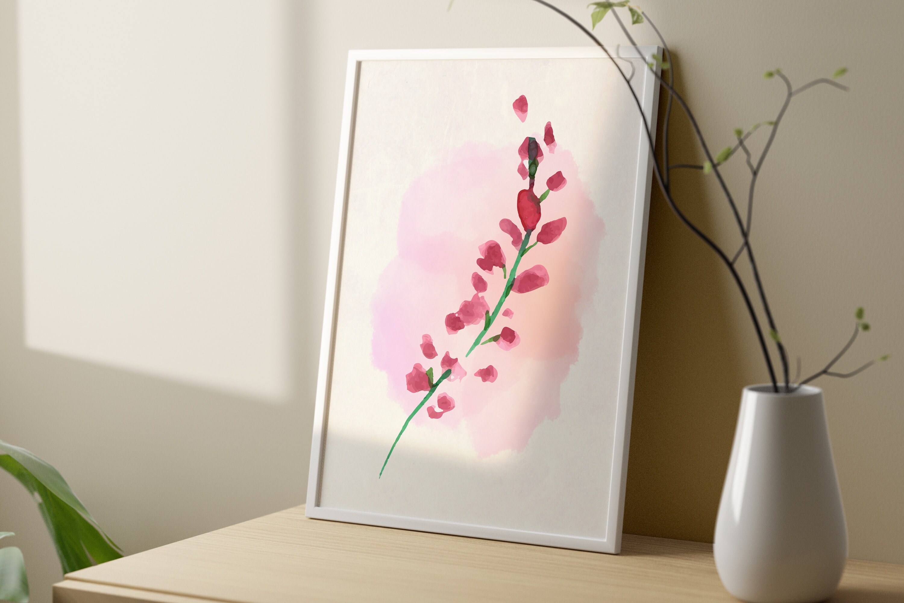 Watercolor Hyacinth Art, Plant Lover Gift, Printable Wall Art, Plant ...