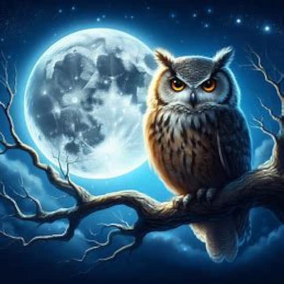 Full Moon Owl Wallpaper
