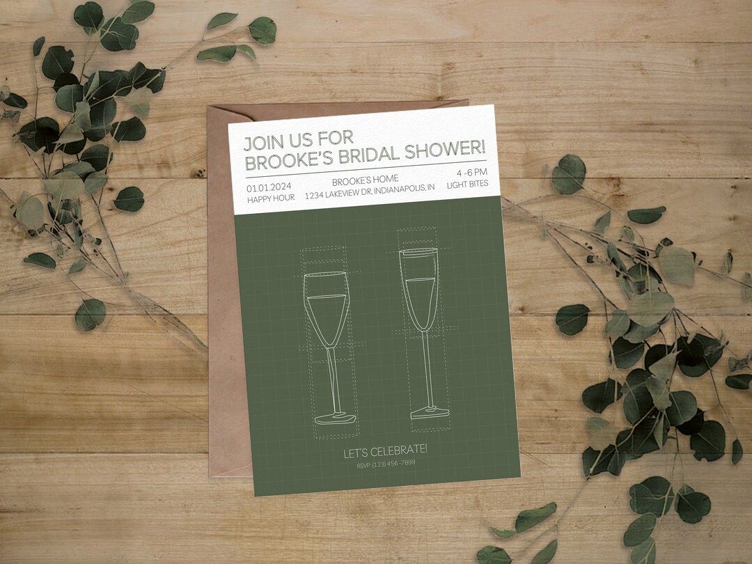 Grid Invitation - Editable 5x7 With Canva - Etsy