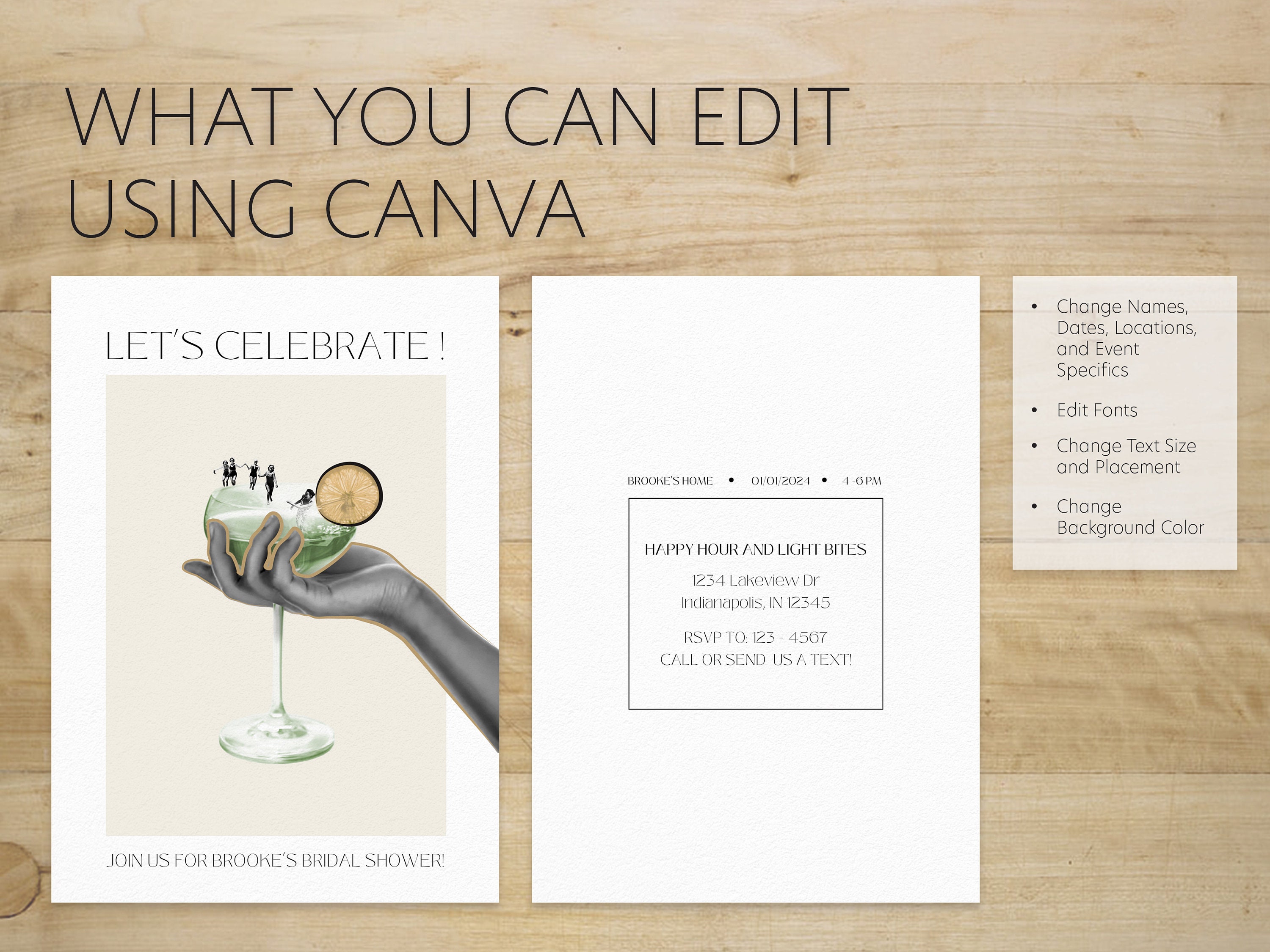 Collage Invitation - Editable 5x7 With Canva - Etsy