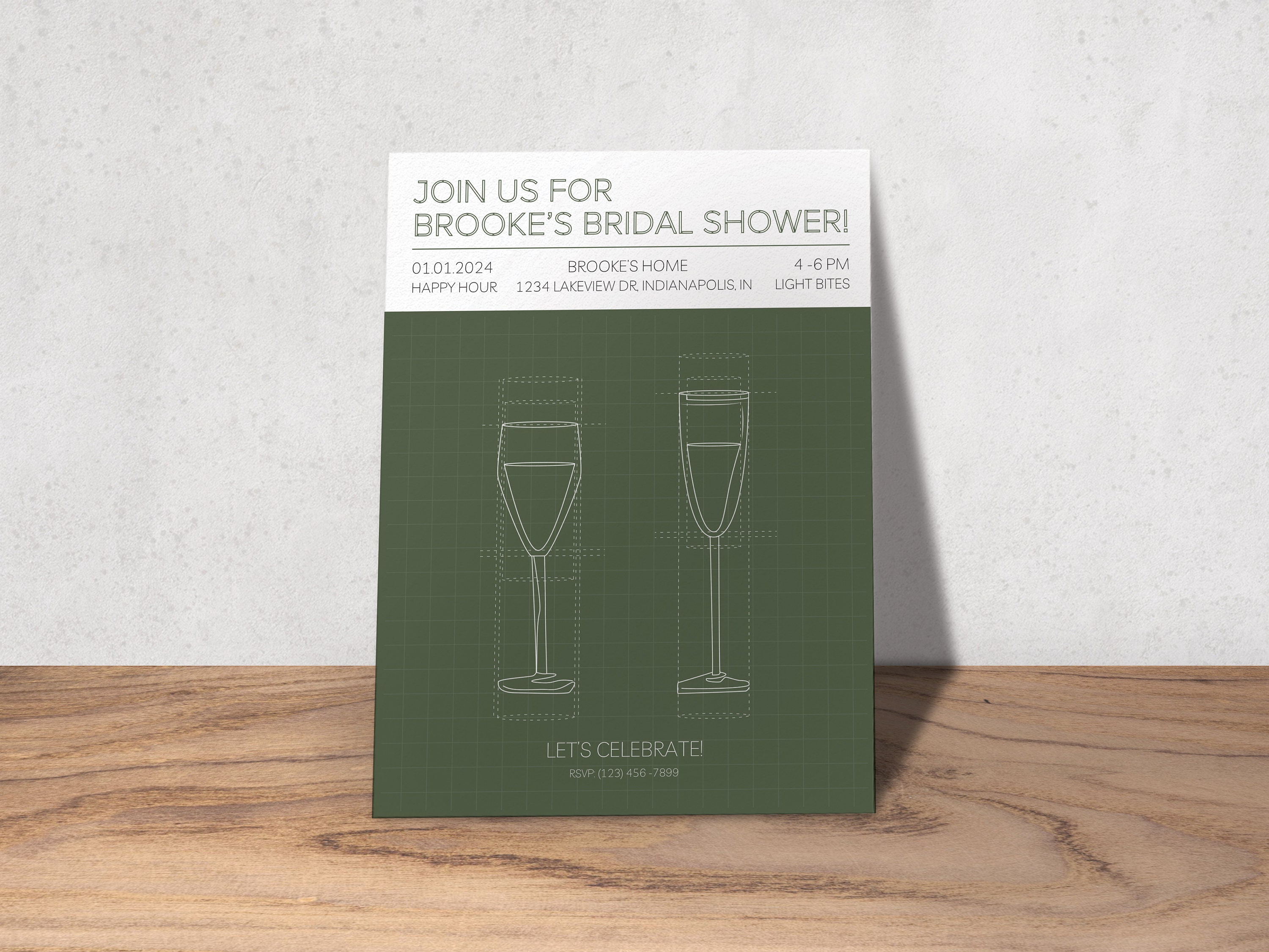 Grid Invitation - Editable 5x7 With Canva - Etsy