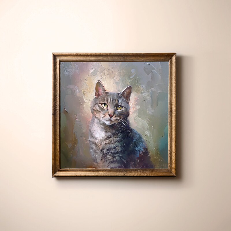 Grey Cat Art - Etsy