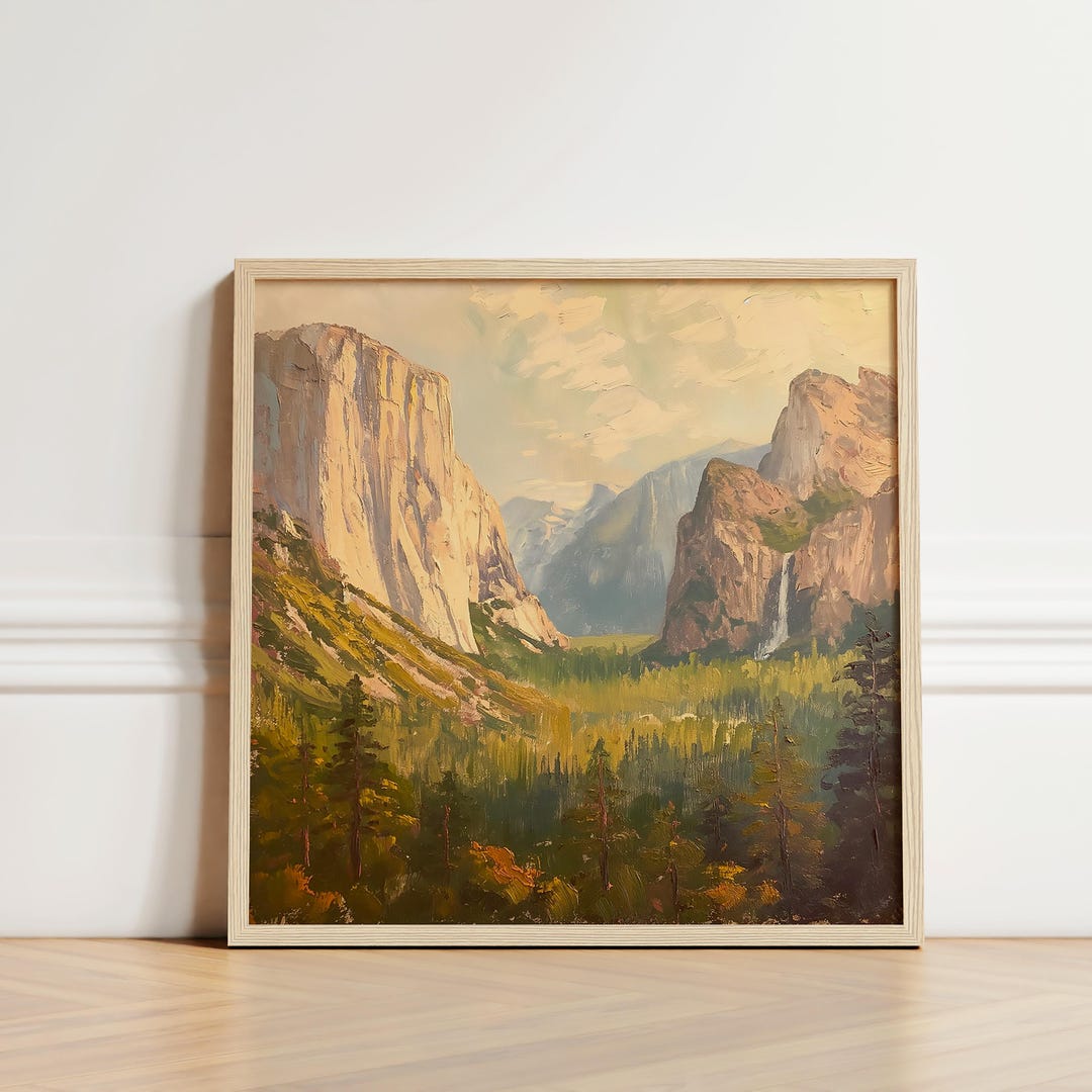 Yosemite National Park | Printable Nature Wall Art | Dreamlike Oil ...
