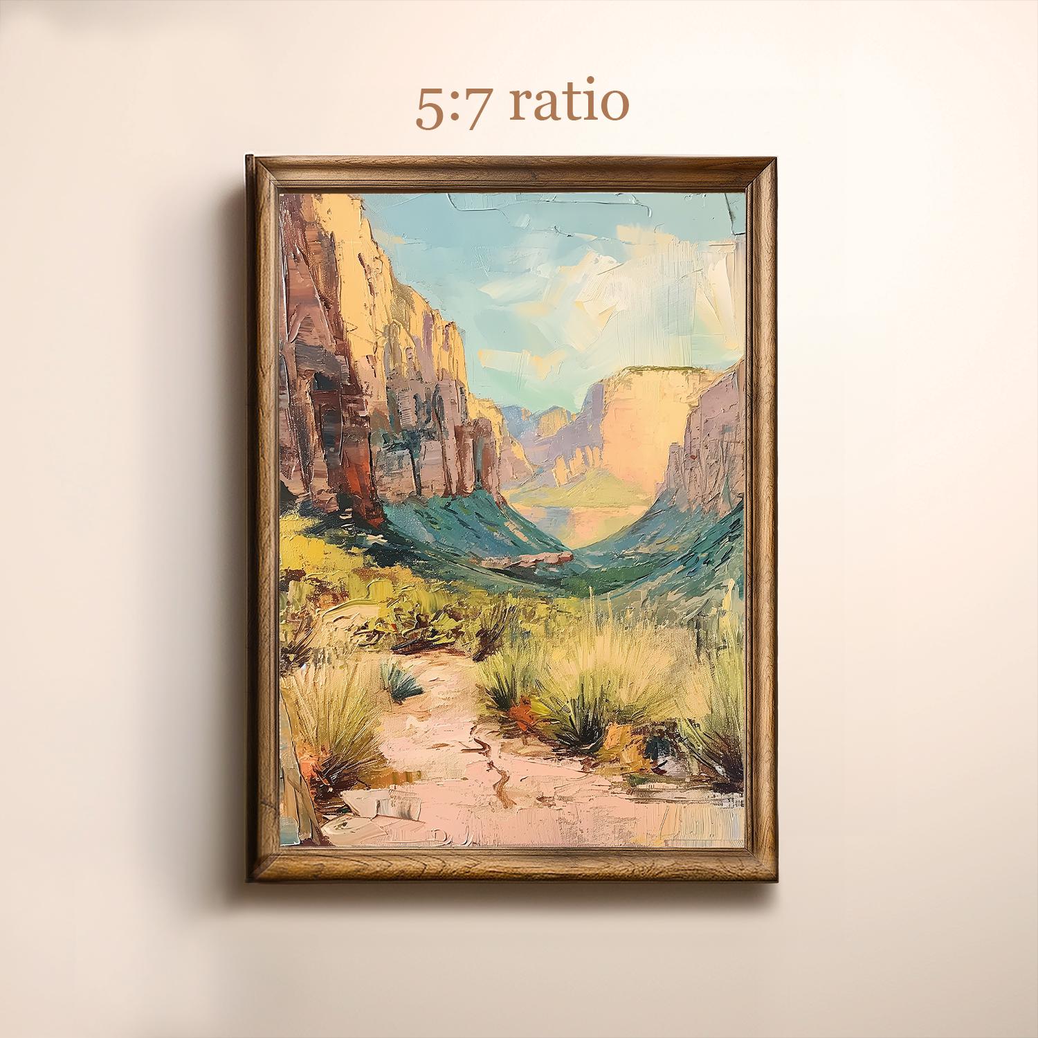Zion National Park | Printable Wall Art | Dreamlike Oil Painting ...