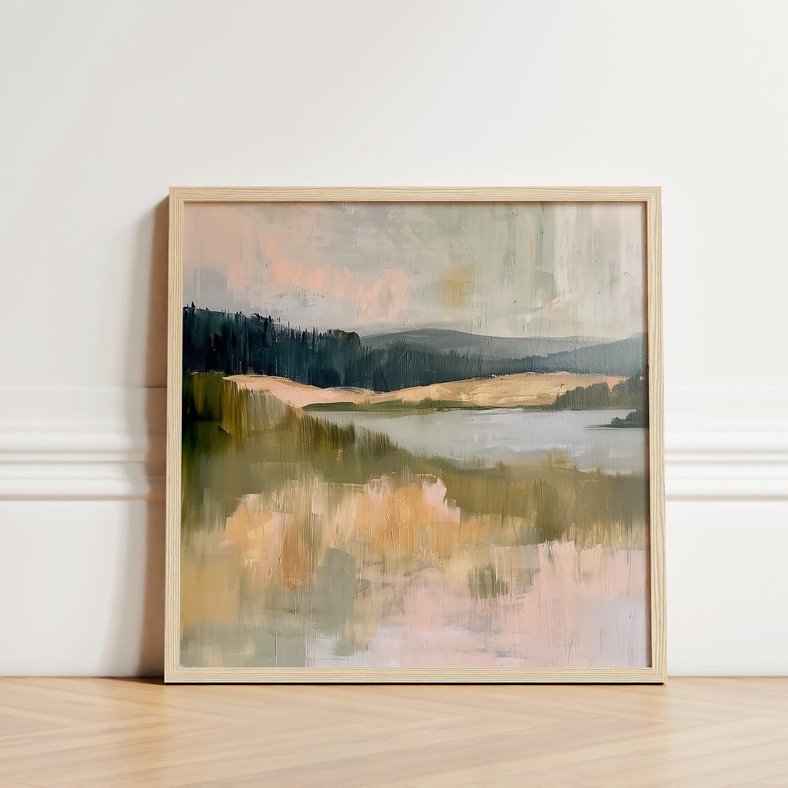 Foggy Bog | Printable Nature Wall Art | Dreamlike Oil Painting ...