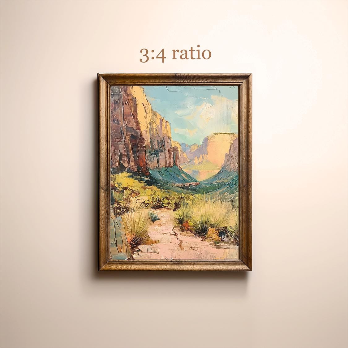 Zion National Park | Printable Wall Art | Dreamlike Oil Painting ...