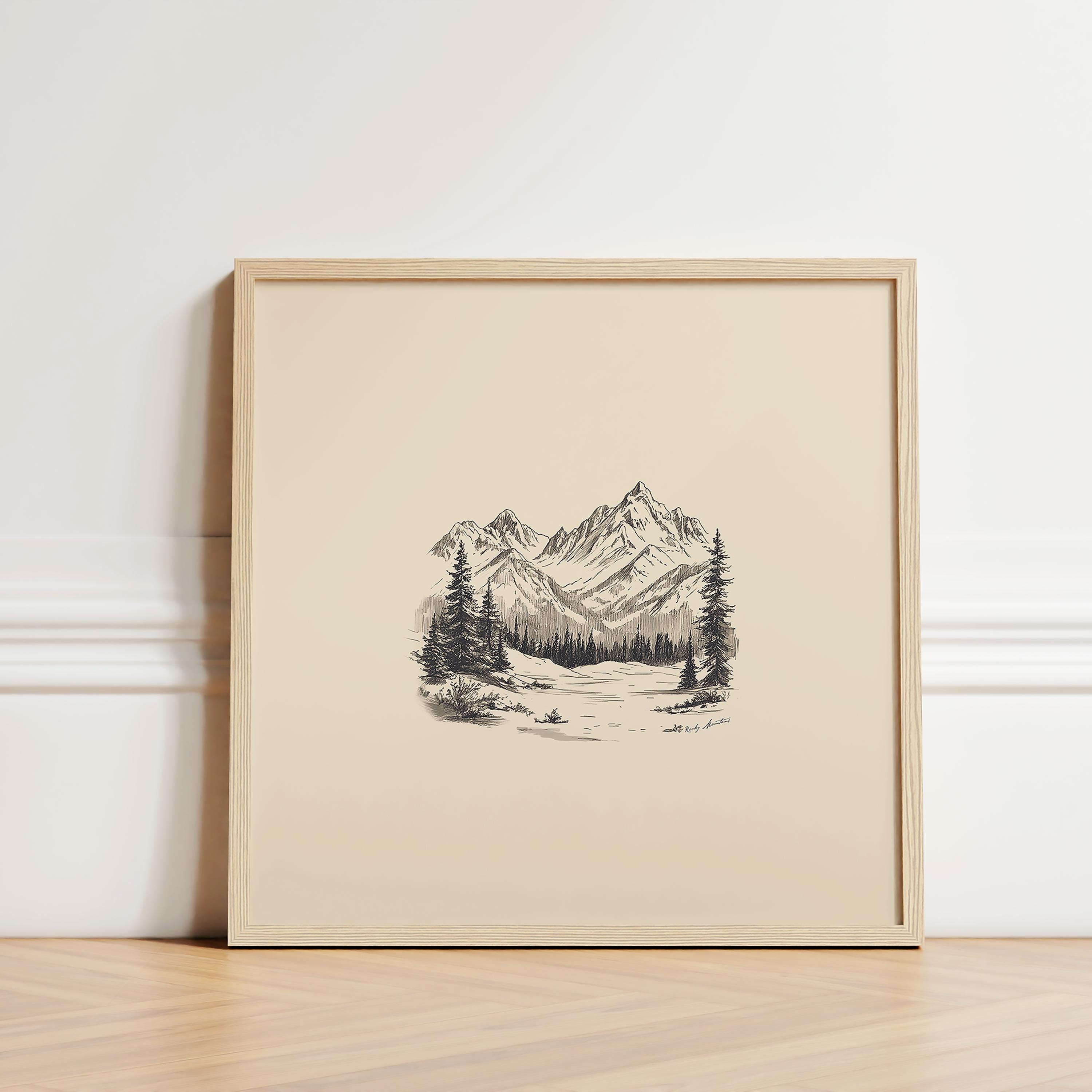 Rockies | Rocky Mountain Sketch Art | Aesthetic Pencil Sketch AI ...
