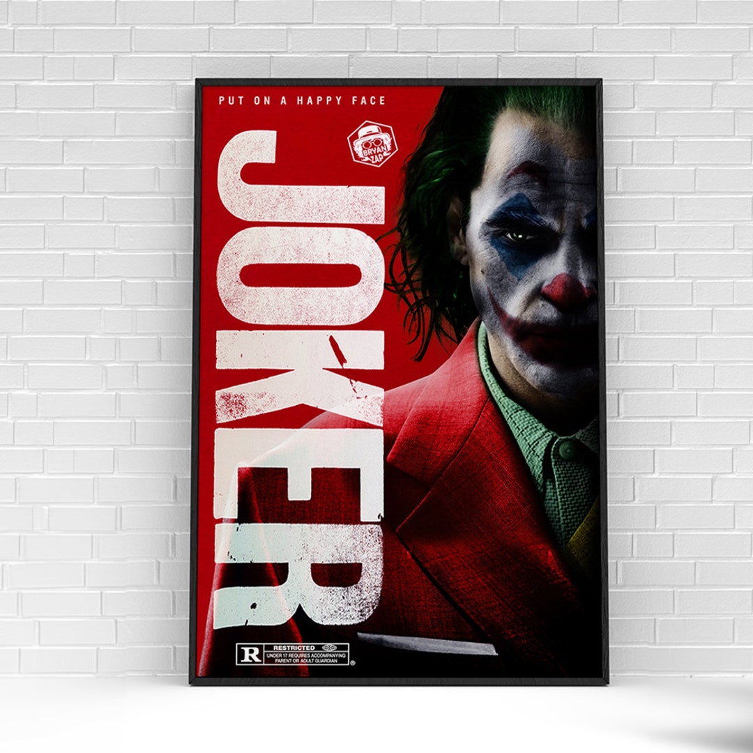 Joaquin Phoenix Joker Movie Poster, Poster Art, High Quality Canvas ...