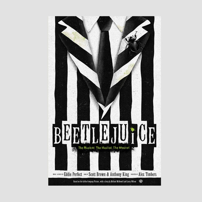 Musical Theater Beetlejuice Broadway Poster, Poster Art, High Quality ...