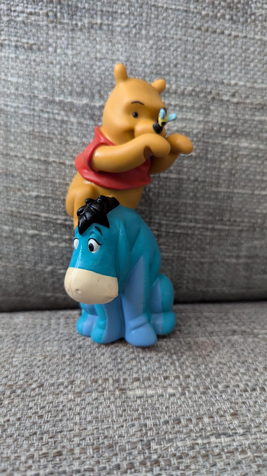 Disney Winnie the Pooh and Eeyore Grosvenor UK Plastic Winnie on Eeyore ...