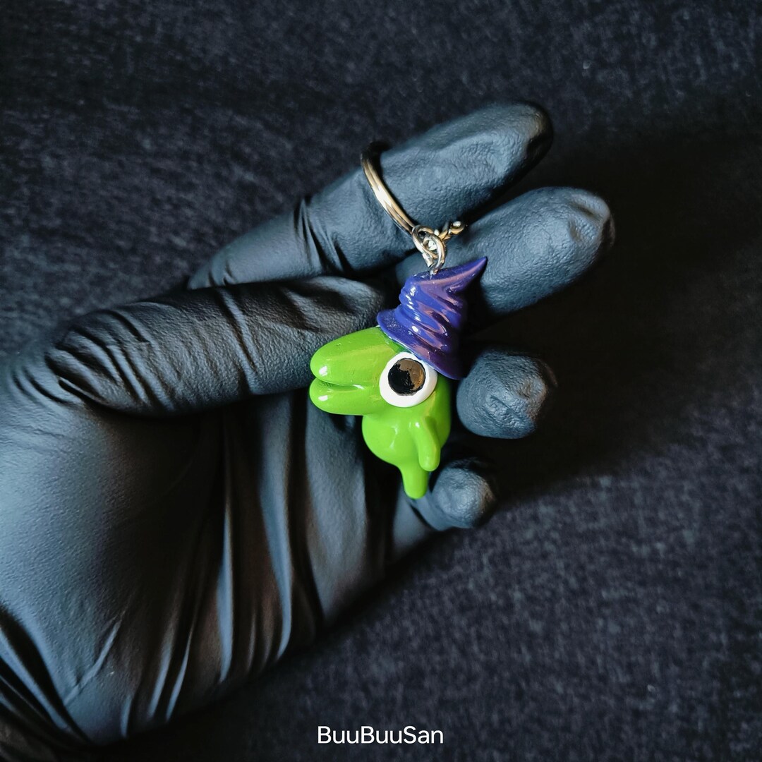 Smiling Friends Glep Keychain, 3D Printed, Hand Painted - Etsy