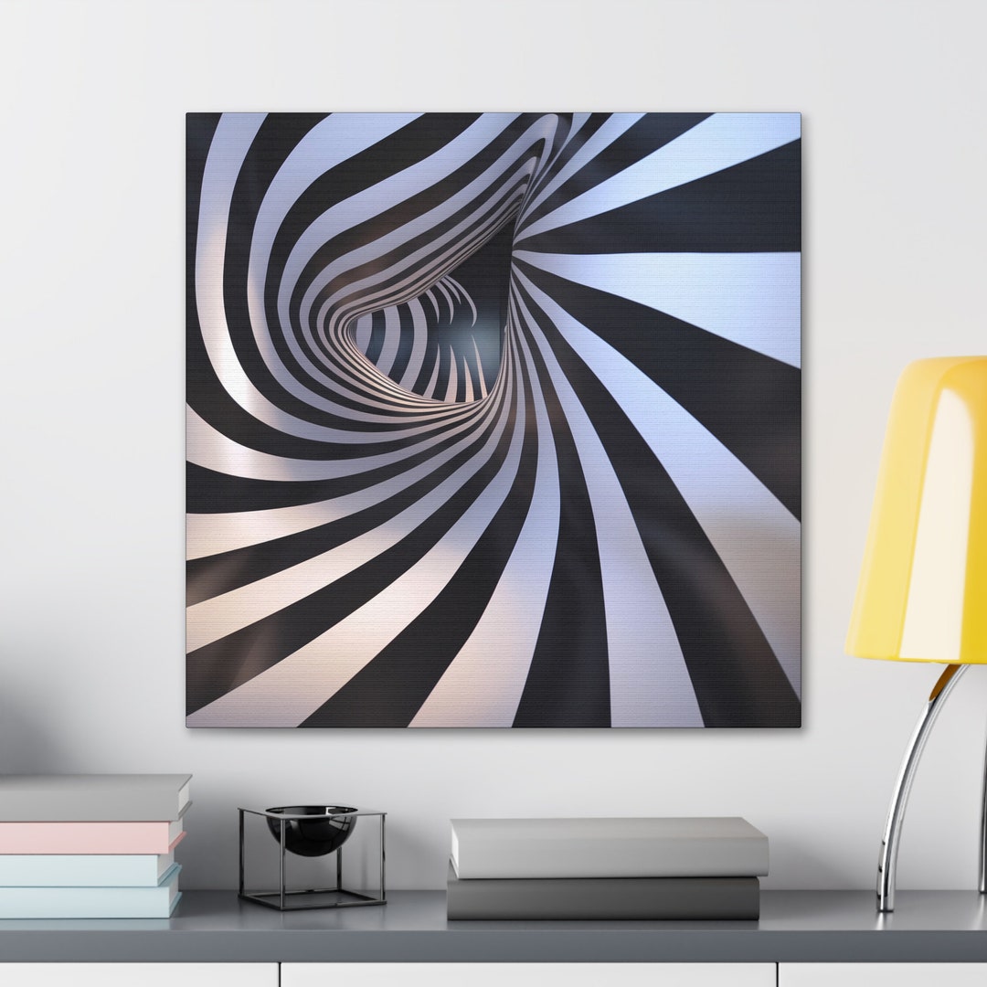 Optical Illusions Painting on Canvas Optical Art Bridget Riley Inspired ...