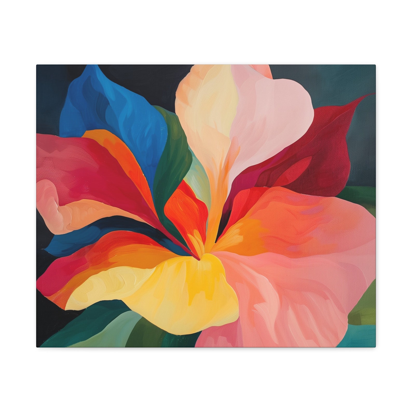 Georgia O'keeffe Inspired Flower Painting Botanical Floral Wall Art ...