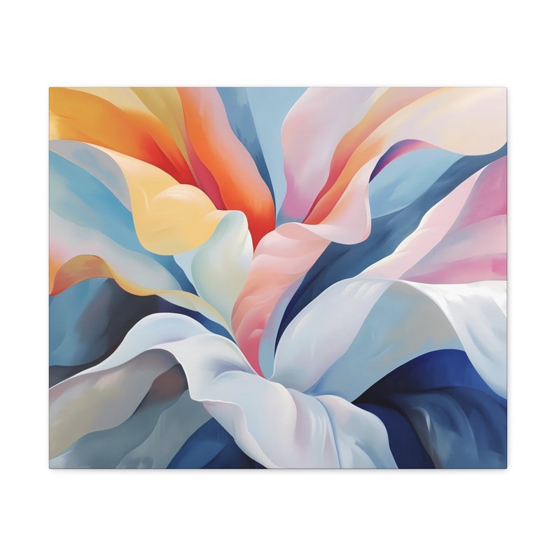 Georgia O'keeffe Inspired Flower Painting Botanical Floral Wall Art ...