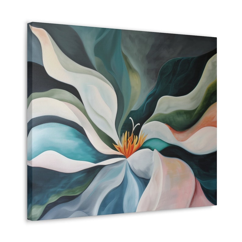 Georgia O'keeffe Inspired Flower Painting Botanical Floral Wall Art ...