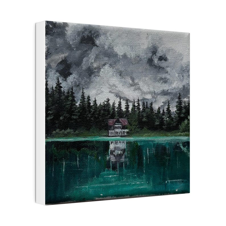 The Conjuring House Art Print on Canvas Foggy Forest Scene 6x6 & 10x10 ...