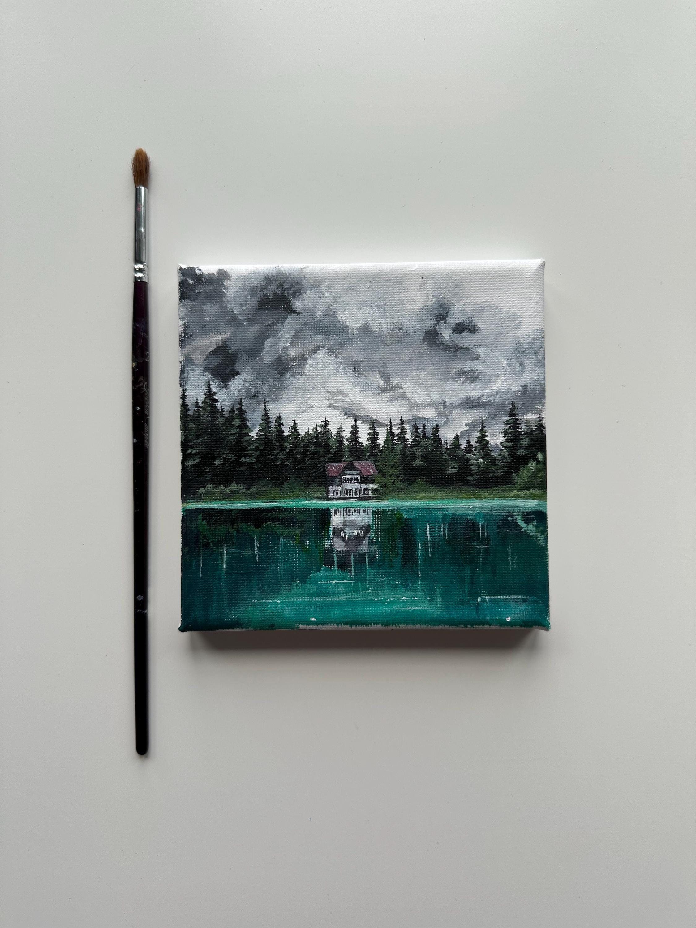 The Conjuring House-original Scary Forest Acrylic Painting on 5 X 5 ...