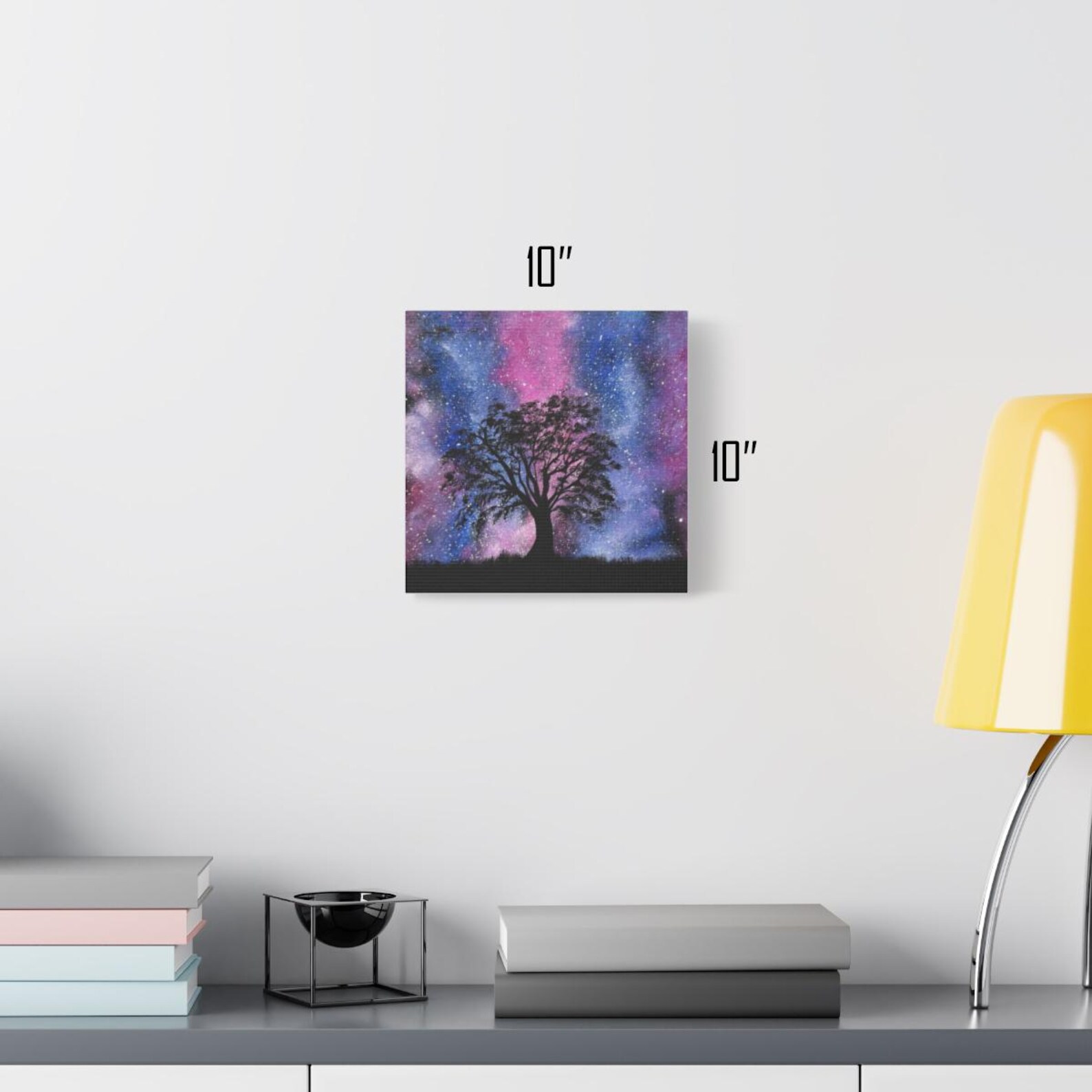Cosmic Tree Art Print on 6x6, 10x10 Canvas | Majestic Galaxy Night Sky ...