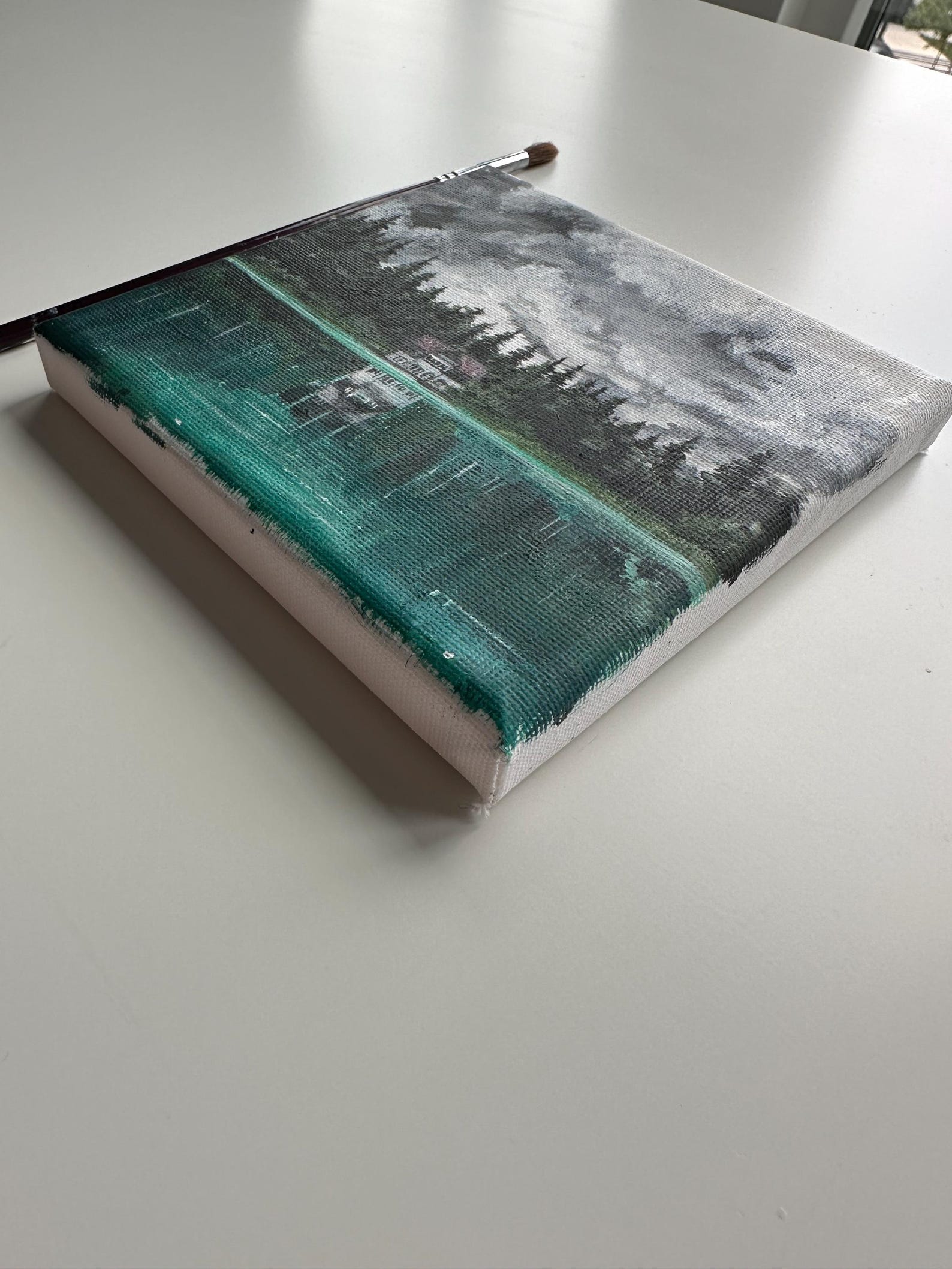 The Conjuring House-original Scary Forest Acrylic Painting on 5 X 5 ...