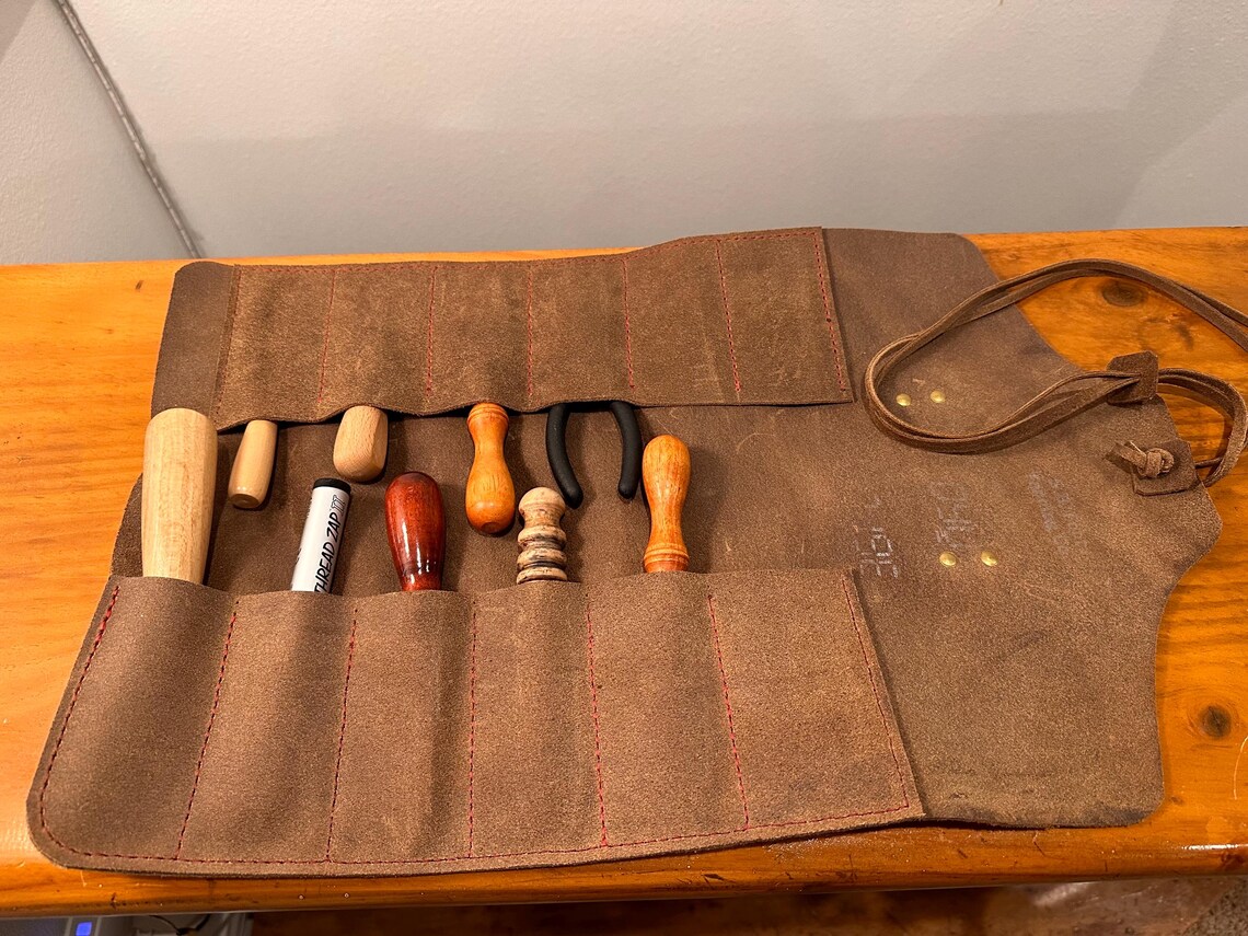 Leather Tool Roll up Bag - Etsy
