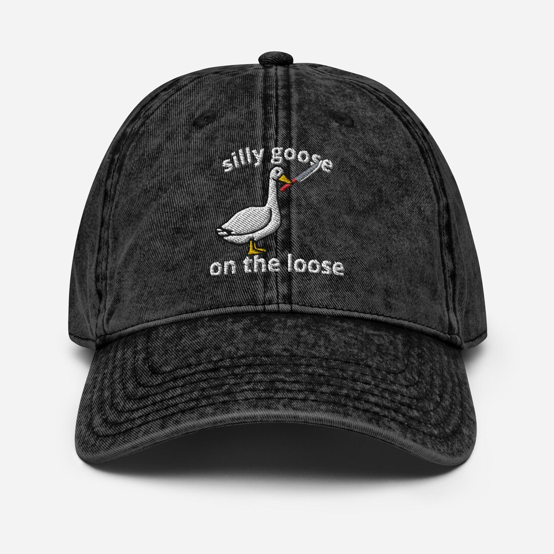 Silly Goose on the Loose Silly Goose With Knife Embroidery Vintage ...
