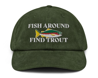 Trout Fishing Hat for Husband Fishing Gift for Dad Gift for Fisherman Fly Fishing Gift for ...