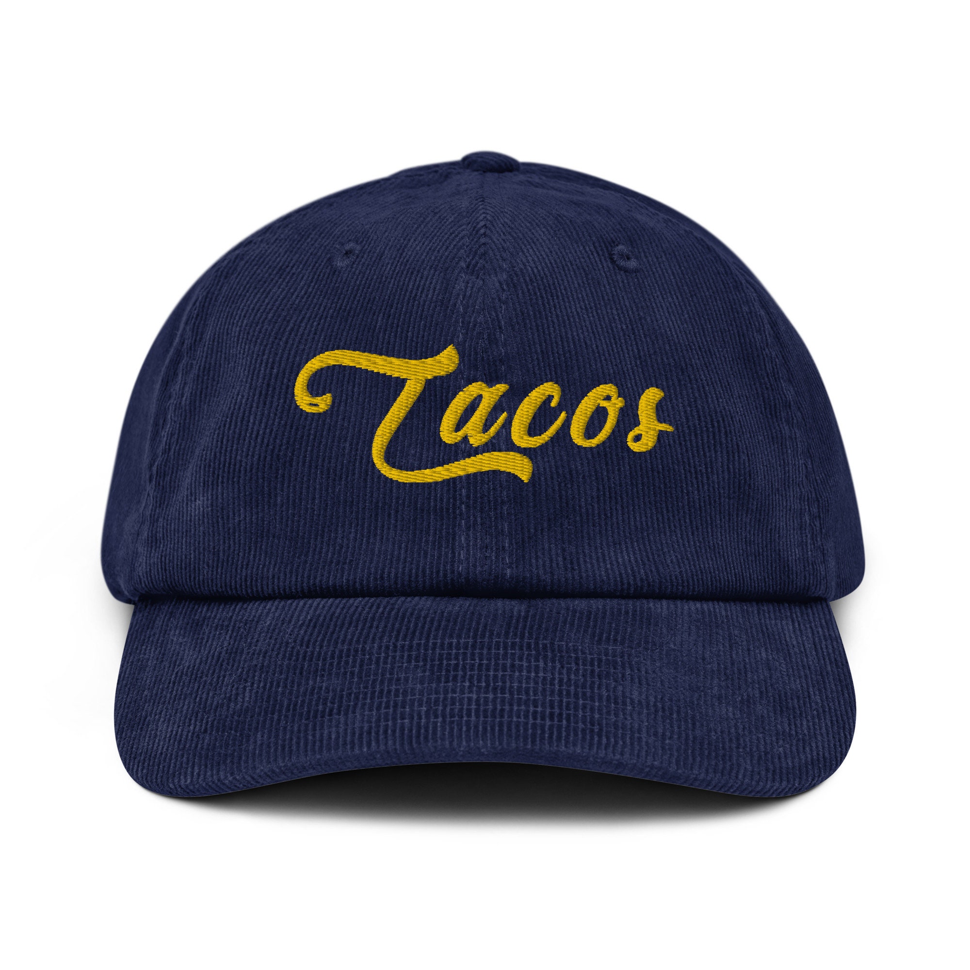 Tacos Hat Taco Foodie Gift Embroidery Vintage Corduroy Strapback Hat ...