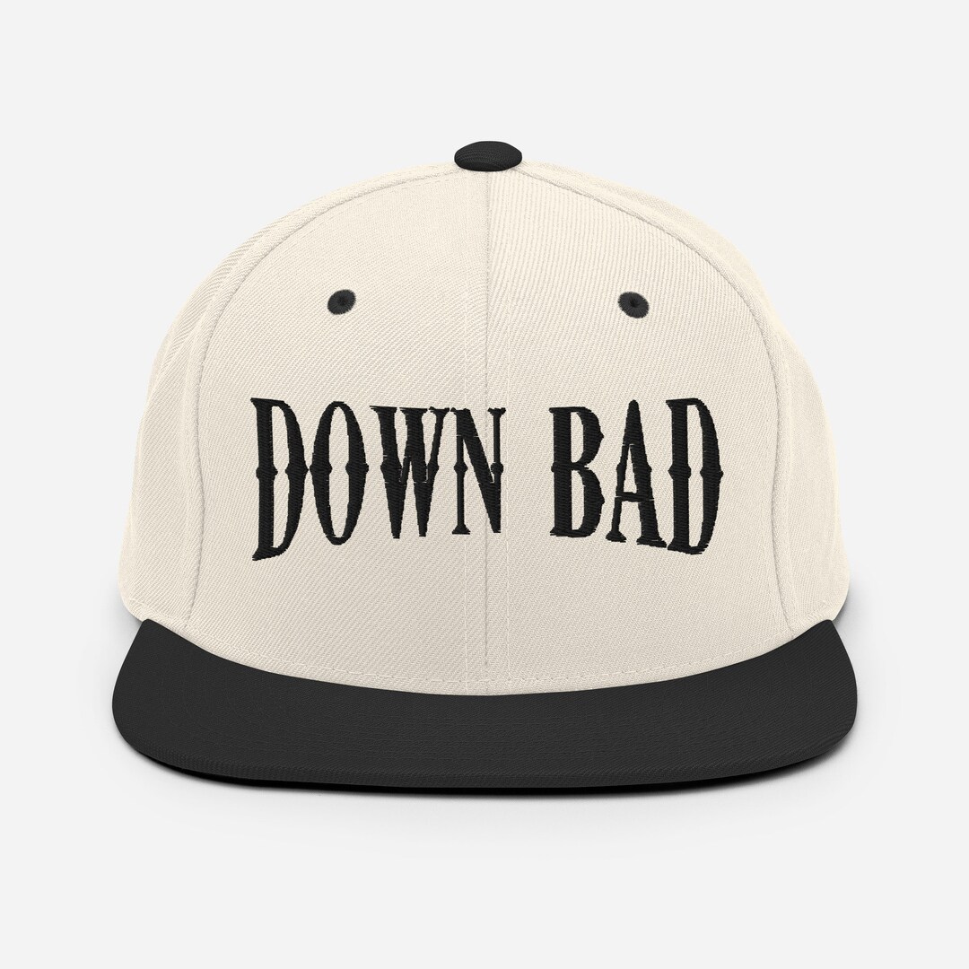Down Bad Hat Crying at the Gym Embroidered Snapback Hat for Album Fan ...