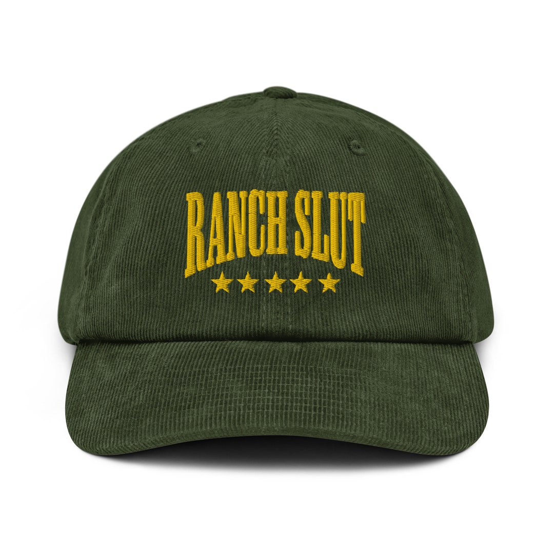 Ranch Slut Corduroy Hat Embroidery Unisex Cap Ranch Lover Gift Baseball ...