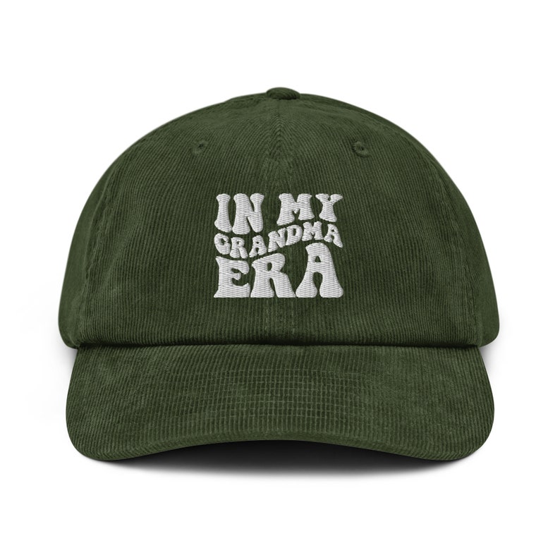 In My Grandma Era Hat Cool Grandma Shirt Embroidery Corduroy Hat Funny ...