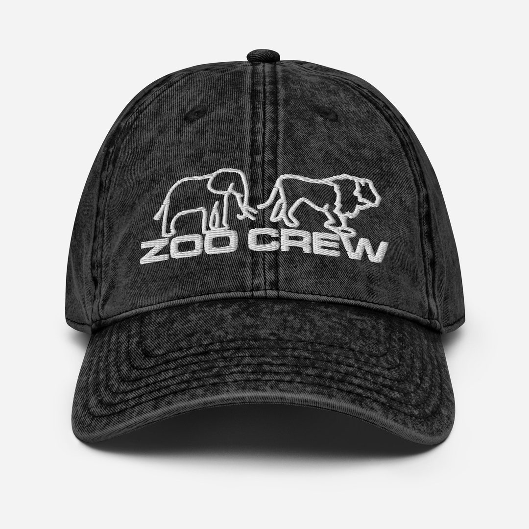 Zoo Crew Hat Embroidery Vintage Cotton Twill Cap Animal Keeper Hat Wild ...