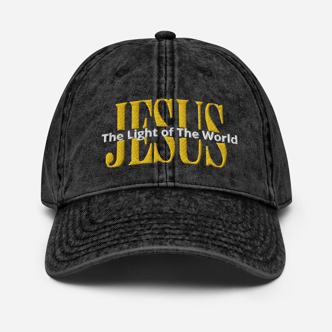 Jesus Yeshua Hat Embroidery Vintage Cotton Twill Cap Christian ...