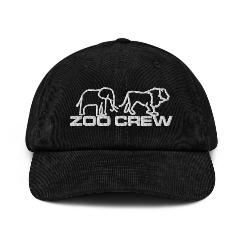Zoo Crew Hat Embroidery Corduroy Hat Zoo Crew Apparel Animal Keeper ...