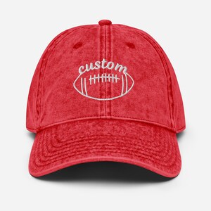 Game Day Personalised Football Shirt Embroidered Vintage Twill Cap ...