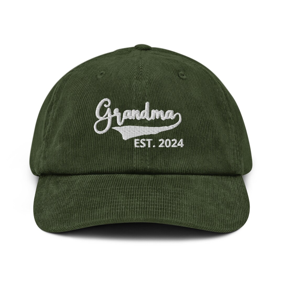 Custom Grandma Hat Grandma Est Hat Mothers Day Hat Embroidery Corduroy ...