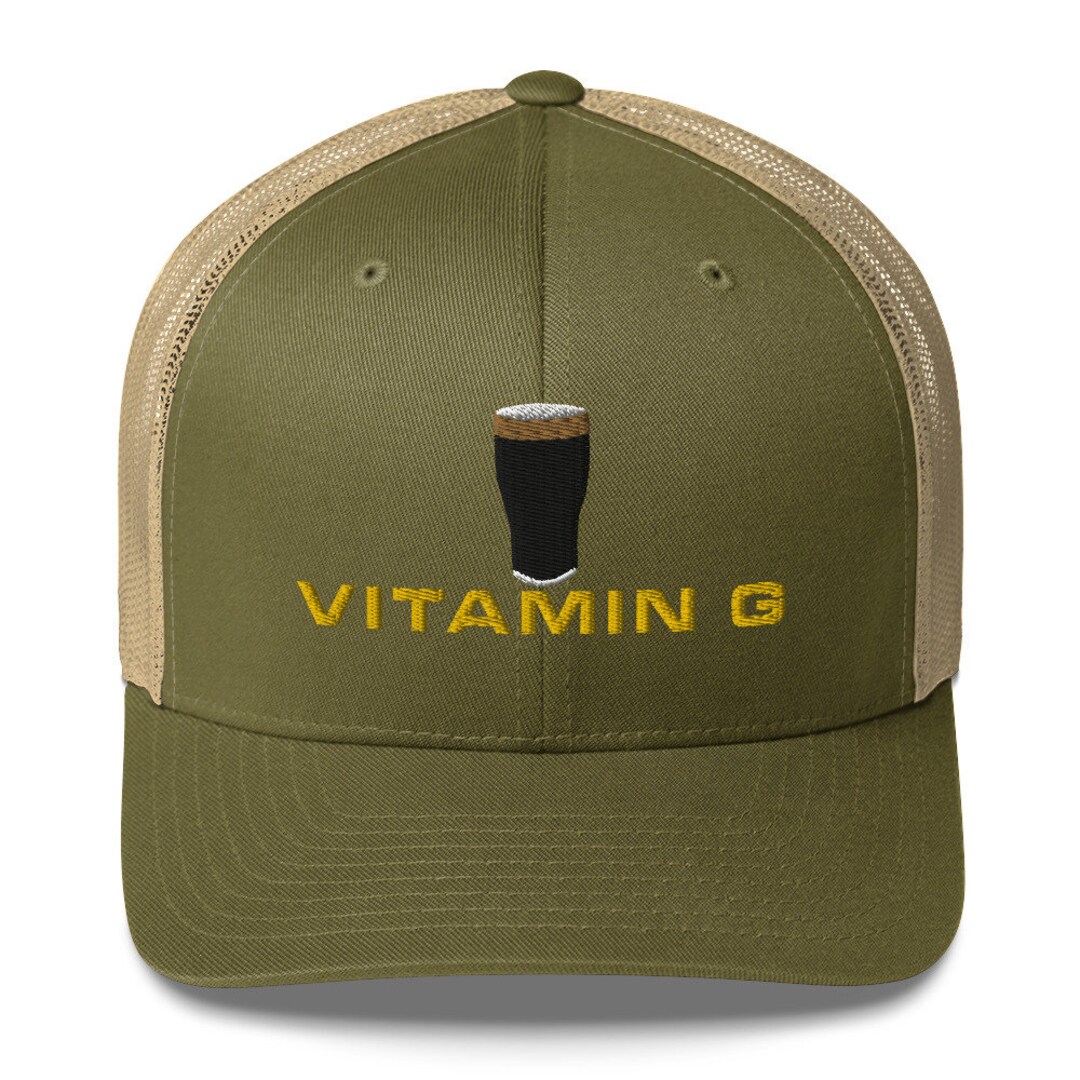 Vitamin G Guinness Pint Hat Embroidery Trucker Cap Ireland Guinness ...