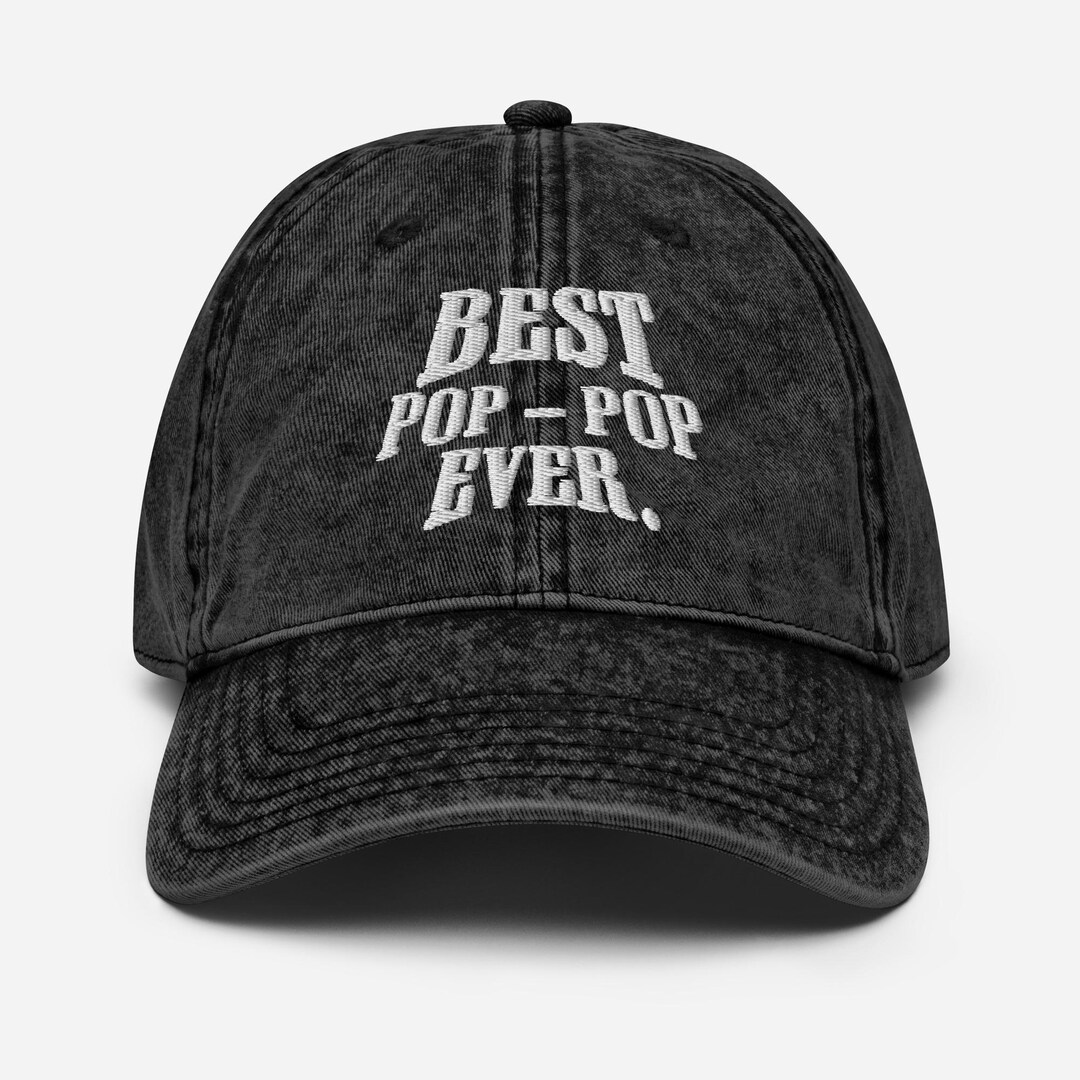 World's Best POP POP Cap Grandpa Cap Embroidery Dad Cap Vintage Twill ...