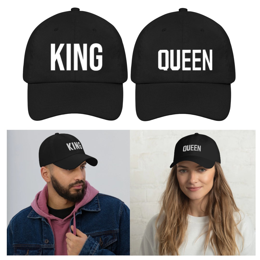 King and Queen Hat Print Cap Marriage Svg Couple Shirt Couple Hat ...
