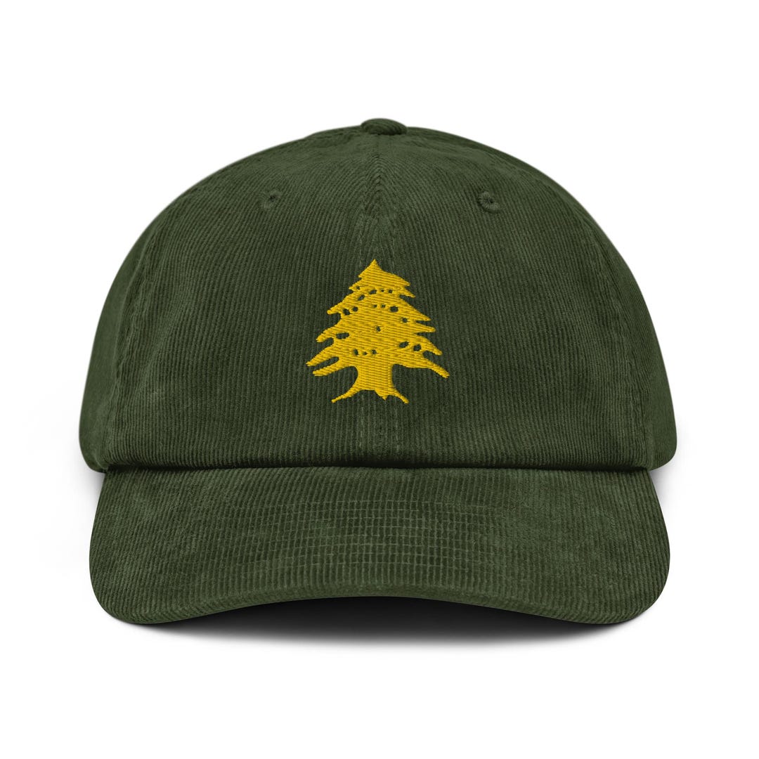 Lebanon Hat Tan Lebanese Cedar Tree Gift Embroidery Corduroy Cap Eid ...