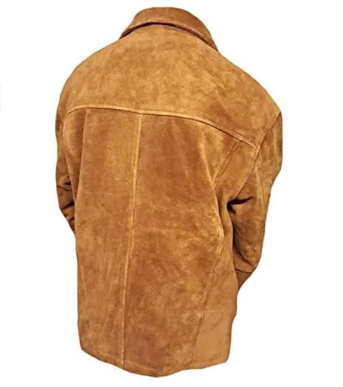 Mens 100 % Real Suede Leather Western Style Suede Leather Jacket Men ...