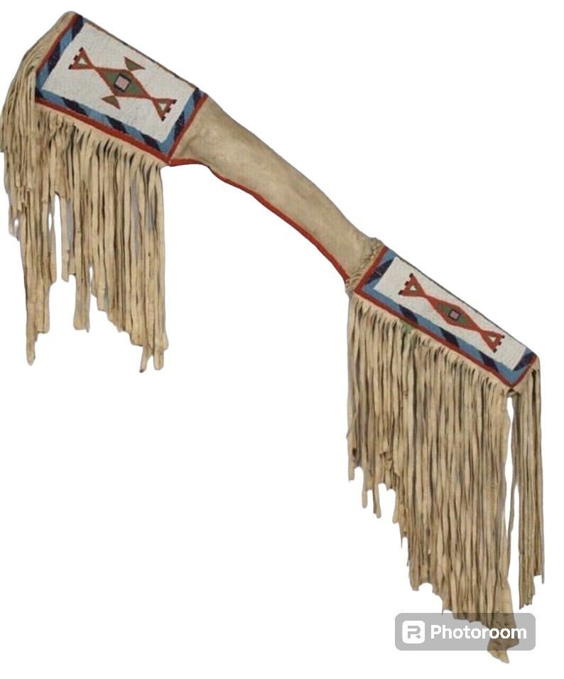 Indian Beaded Rifle Scabbard Native American Sioux Style Suede Leather ...