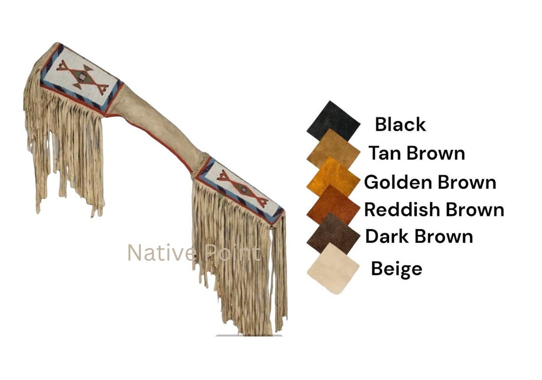 Indian Beaded Rifle Scabbard Native American Sioux Style Suede Leather ...