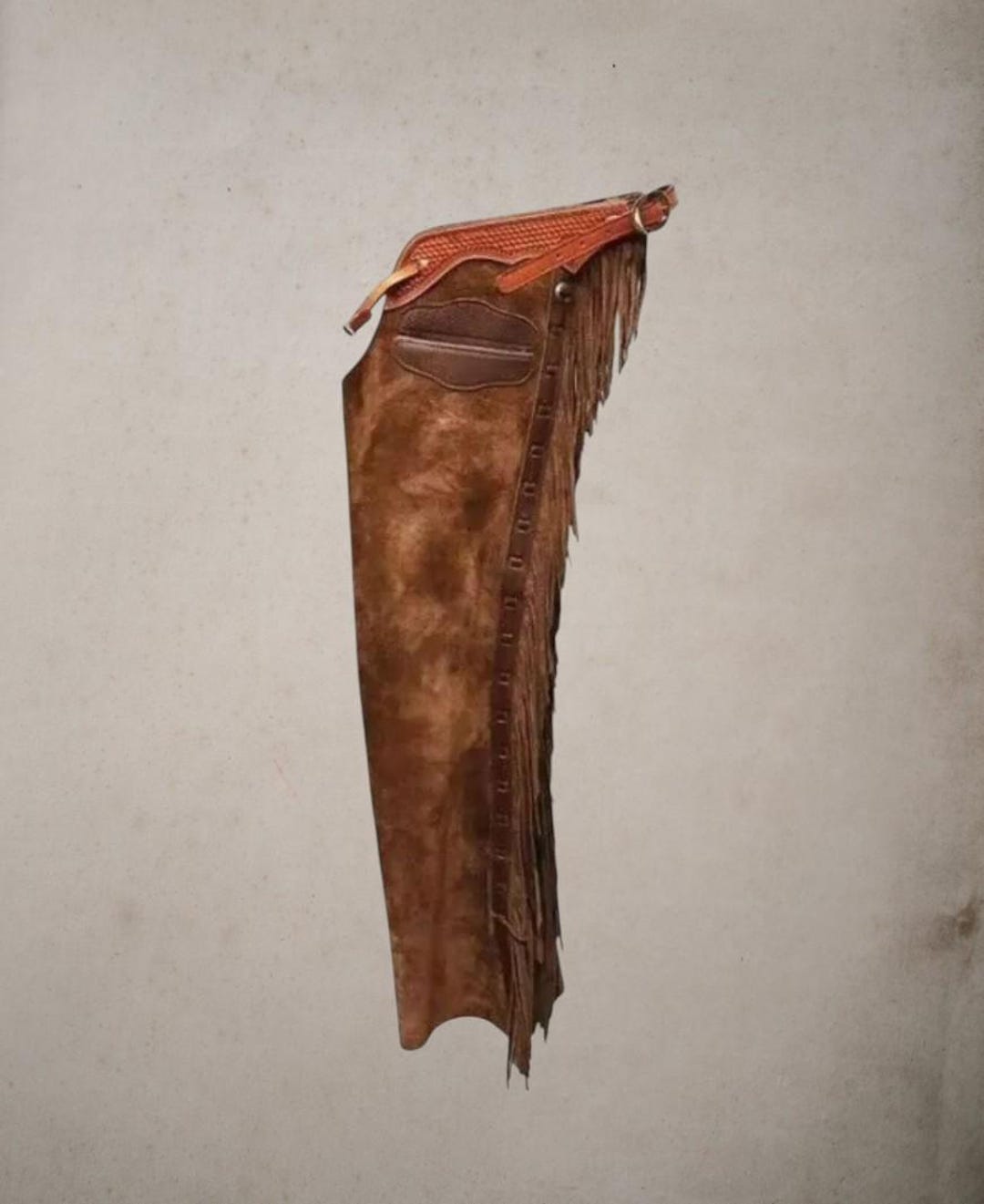 Native Western Cowboy Style Leather Chap, Fringes Suede Leather Pant ...