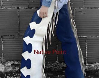 Womens Western Wear Suede Leather Chap Fringes, Women Suede Leather ...
