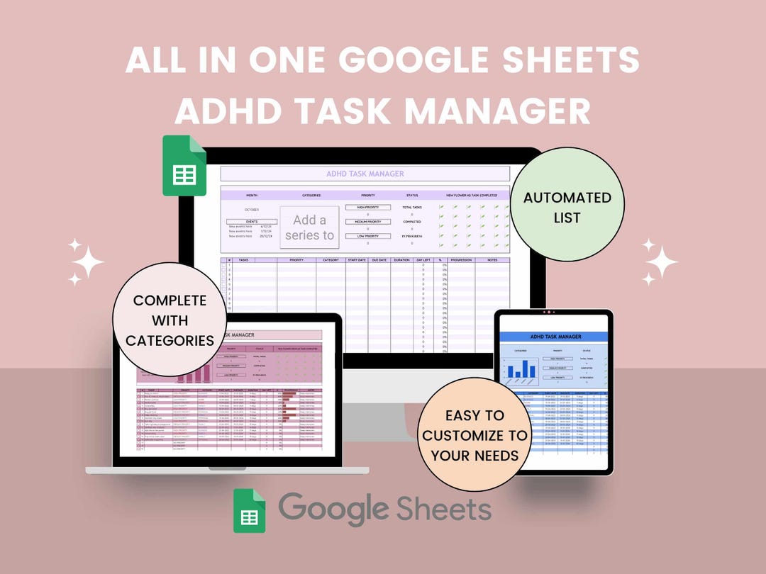 To Do List Task Tracker Template Productivity Planner Spreadsheet Daily ...
