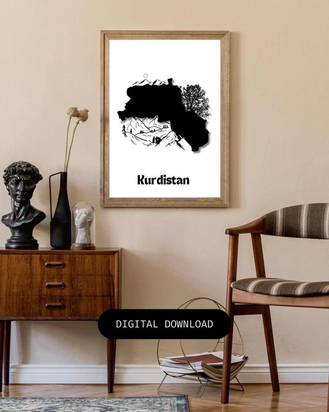 Journey to the Heart of Kurdistan, Kurdistan Print, Kurd Map, Kurdele ...