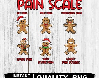 Pain Scale Png, Funny Gingerbread Christmas, Funny Nurse Gingerbread ...