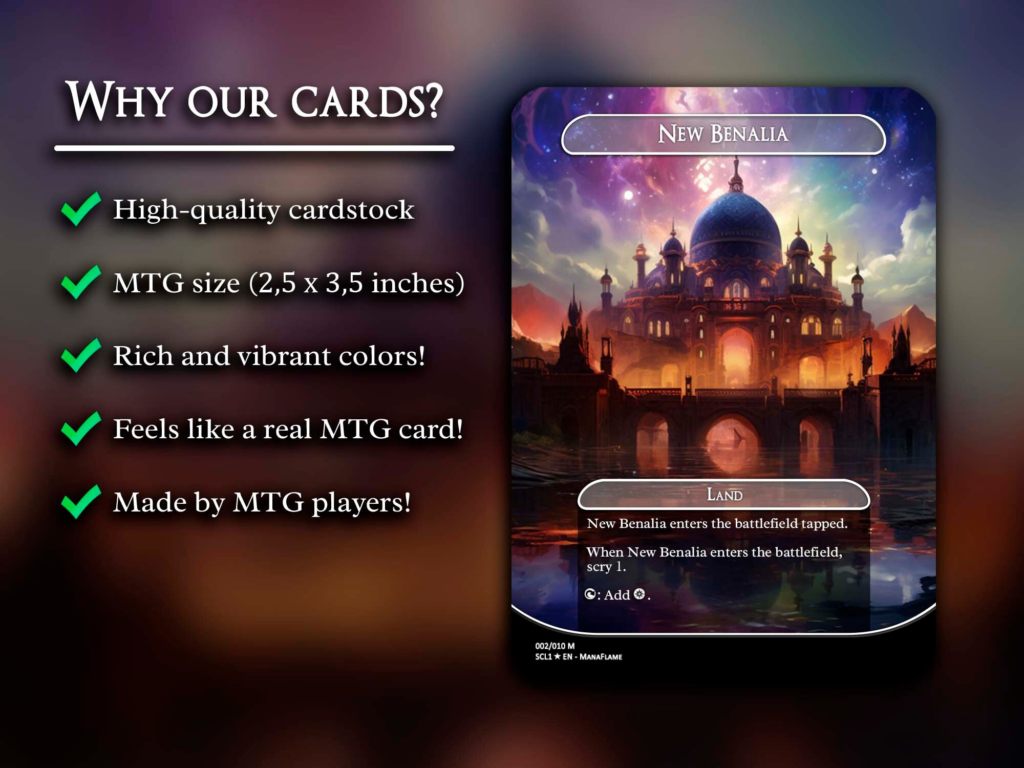 Scry Lands Set A 10 Cards Set Comes With 2 Bonus Cards MTG Proxy Cards ...