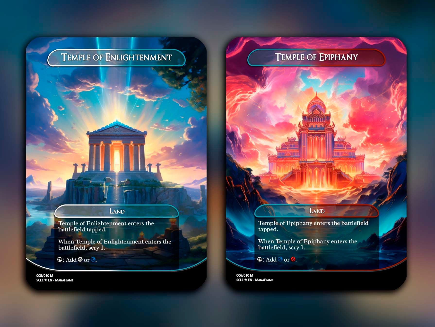 Scry Lands Set A 10 Cards Set Comes With 2 Bonus Cards MTG Proxy Cards ...