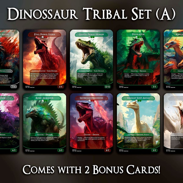 Mtg Dinosaur Proxy Cards - Etsy